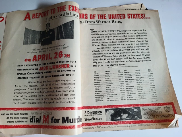 BOX OFFICE MAGAZINE Vtg Movie Cinema 1950s 1954 Posters Ads April 17th ...