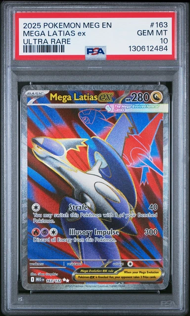 2025 POKEMON MEG En-Mega Evolution Ultra Rare #163 Mega Latias Ex Psa ...
