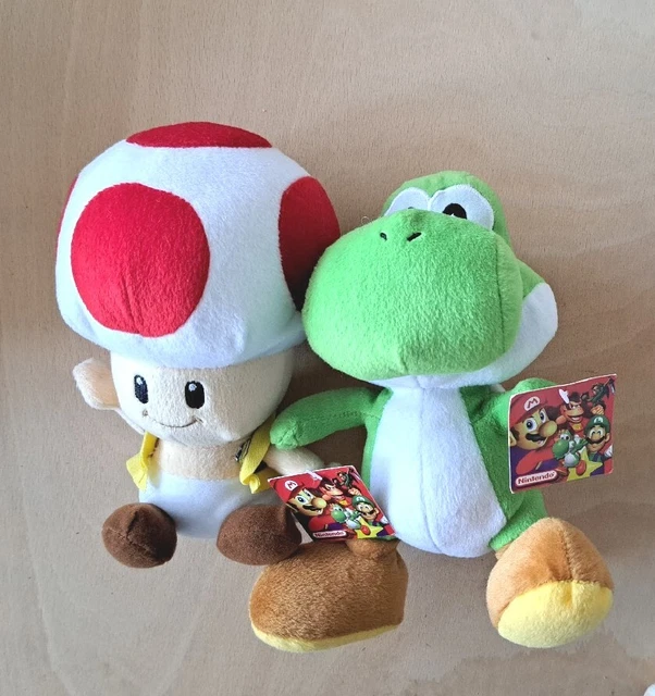 NINTENDO SUPER MARIO Toad and Yoshi Plush Soft Toy Pre-owned with Tags ...