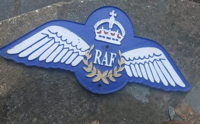 WW2 RAF METAL Plaque Sign King's Crown Man Cave Shed Wall £25.00 ...