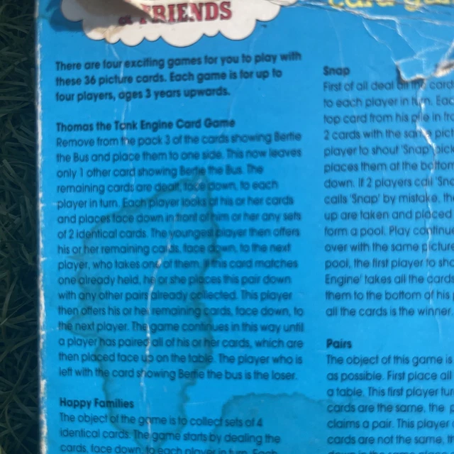 THOMAS THE TANK Engine & Friends 1996 Giant Picture Card Game Ravensburger 36 £3.99 - PicClick UK