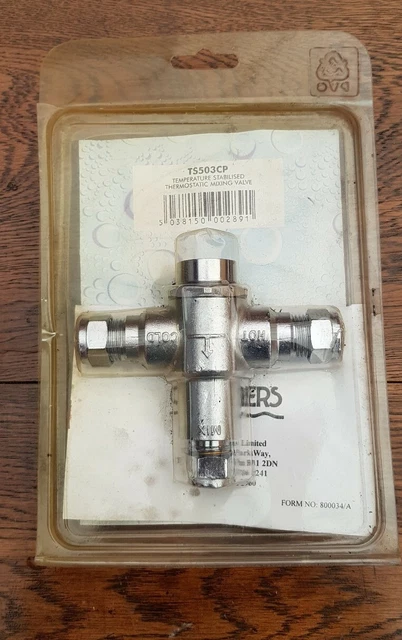 SIRRUS TEMPERATURE STABILISED Thermostatic Mixing Valve TS503CP 15mm £ ...