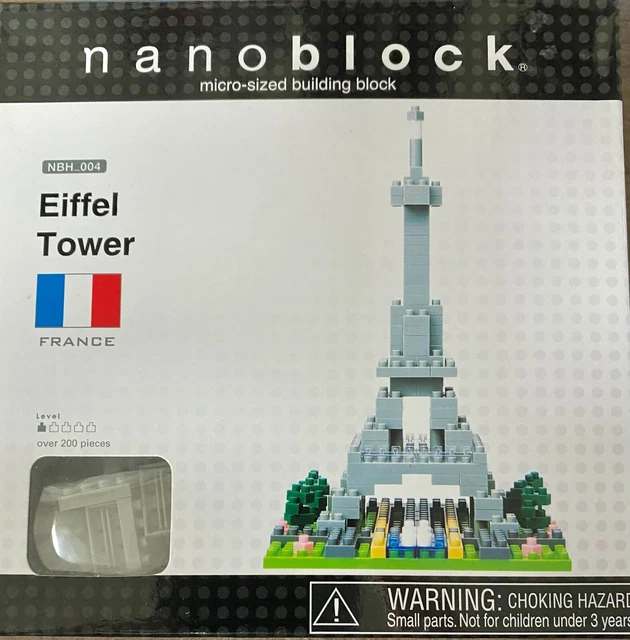 NANO BLOCK EIFFEL Tower France Nbh-004 Over 200 Pieces Free Shipping New Sealed EUR 27,61 ...