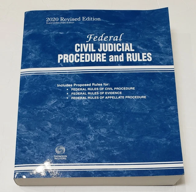 FEDERAL CIVIL JUDICIAL Procedure and Rules - Revised 2020 Ed ...