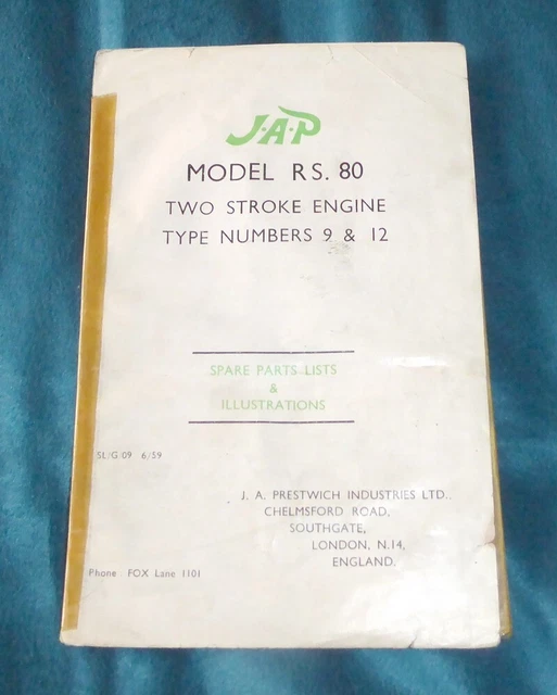 ORIGINAL JAP R S 80 2 stroke engine Type numbers 9 & 12 spare parts ...