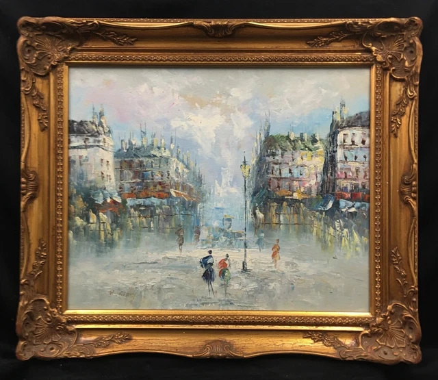 20TH CENTURY EUROPEAN School Oil On Canvas Landscape Painting. Signed ...