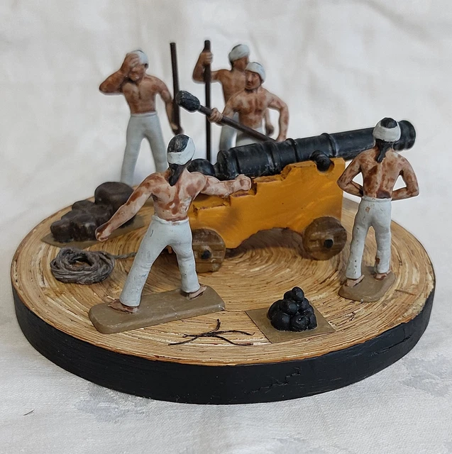 VINTAGE TRAFALGAR NAPOLEONIC HMS Victory navy gun crew by Jupiter toy ...