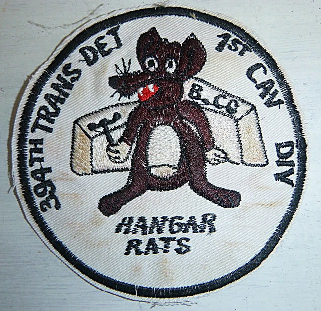 PATCH - HANGAR RATS - 1st AIR CAVALRY - 394th TRANSPORT DET - Vietnam ...