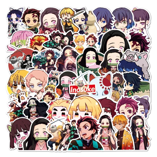 50PCS DEMON SLAYER Stickers Pack Kimetsu no Yaiba Vinyl Manga Anime ...