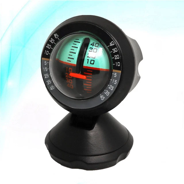 SLOPE METER CAR Inclinometer Spirit Level Compass Dashboard Small Gauge ...