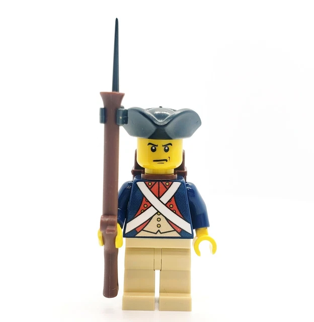 AMERICAN CONTINENTAL INFANTRY Soldier Made with Real LEGO® Minifigure ...