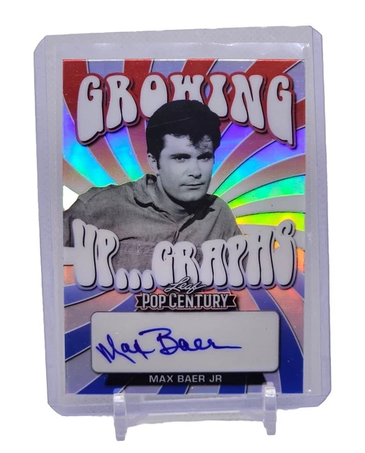AUTOGRAPHE 2024 MAX BAER JR Leaf Pop Century /10 rouge blanc et bleu ...