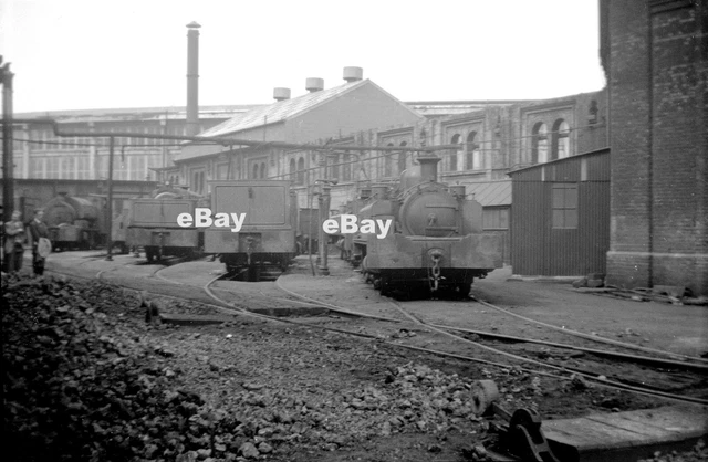 RAILWAY STEAM NEGATIVE Beckton Gas Works Steam Locos 1950s + Copyright ...