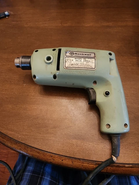 VINTAGE ROCKWELL USA 1/4” Electric Drill Model #70 🇺🇸 £19.02 - PicClick UK