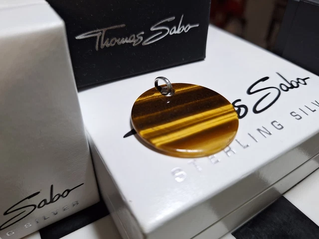 THOMAS SABO🐯TIGERS EYE🐯PENDANT 🐯Wild Animal🐯Big Cat🐯Large🐯 3.5 Cm Charm ...
