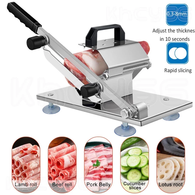 MANUAL MEAT CUTTER Frozen Beef Lamb Mutton Roll Food Sheet Slicer ...