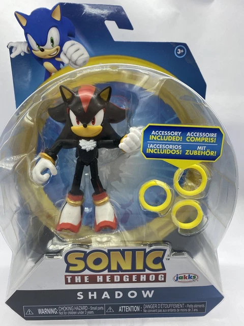 SONIC THE HEDGEHOG SHADOW Figure Jakks Pacific Articulated 4" Figure ...