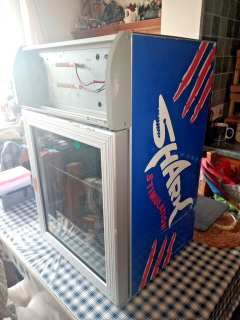 SHARK ENERGY BRANDED "mini" glass front display fridge 56 litre 240V ...