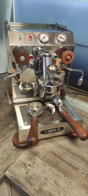 ISOMAC TEA ESPRESSOMASCHINE Siebträgermaschine Mahagoni EUR 850,00 ...