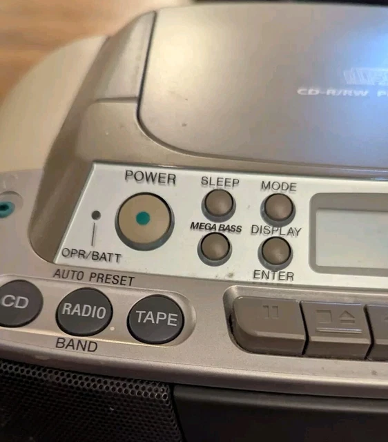 SONY CFD-S01 STEREO AM/FM Radio CD Player Cassette Portable Boombox ...