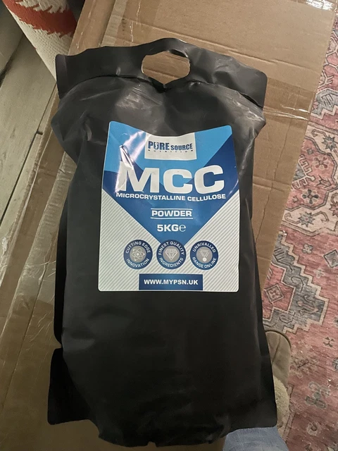 5KG MICROCRYSTALLINE MCC Powder- Thickener, Tablet/Pill Excipient ...