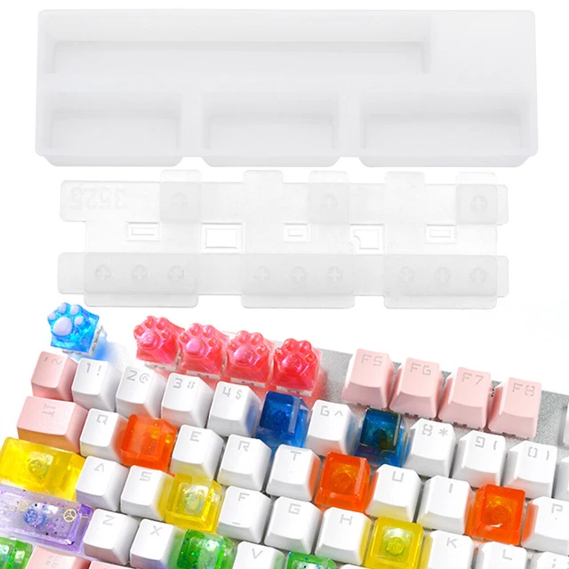 CRYSTAL KEY CAP Resin Mold Keyboard Molds Resin Making Tools Silicone ...