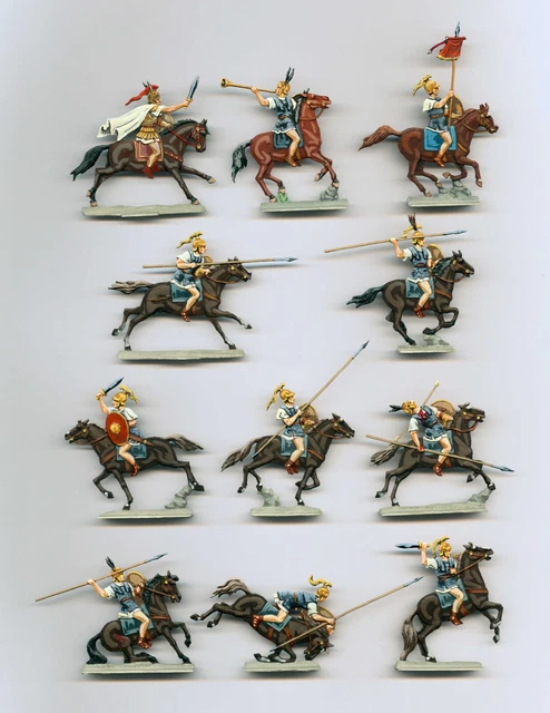 ZINNFIGUREN 30MM RÖMER Reiter im Angriff schöne Sammlerbemalung Altertum Lecke EUR 46,49 ...