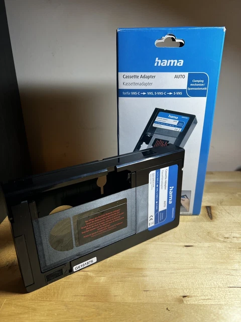 HAMA VHS-C S-VHS-C a VHS Adattatore cassette 6 mm, lettore automatico ...