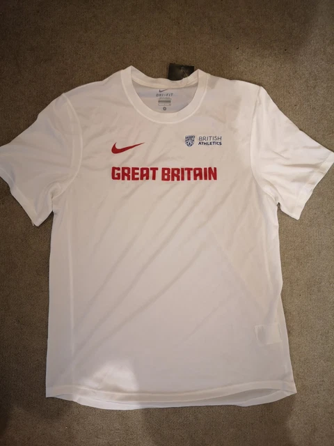 NIKE MENS GREAT Britain Pro Training T-Shirt Size Small Brand New White ...
