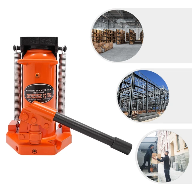 HYDRAULIC MACHINE TOE Jack Lift 6" Stroke Lifting Capacity 10 Ton Toe 20 Ton Top $303.44 ...