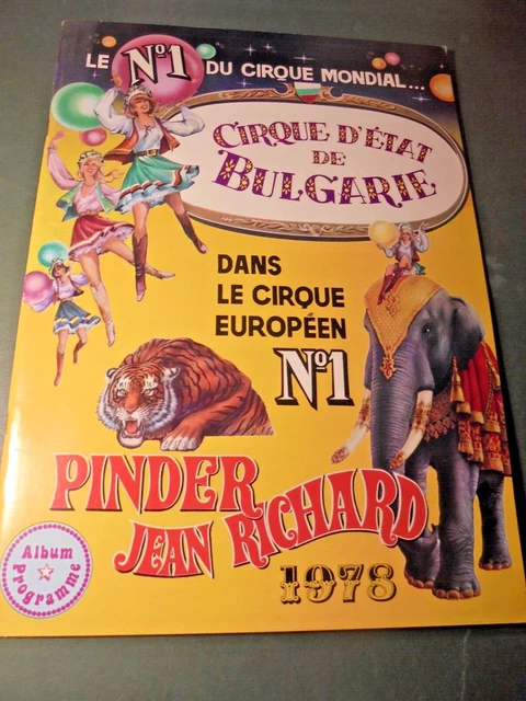 1978 PROGRAMM CIRQUE PINDER JEAN RICHARD Staats Circus Bulgarien circo ...
