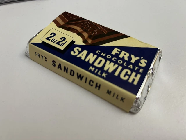 VINTAGE 1940 CADBURY FRY’S Cocoa MILK CHOCOLATE SANDWICH genuine ...
