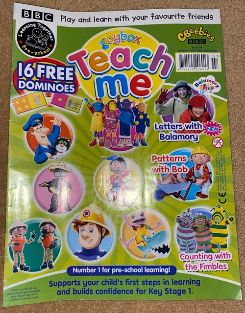 CBEEBIES BBC MAGAZINE Toybox teach me 2004 Tweenies Balamory Noddie Bob ...