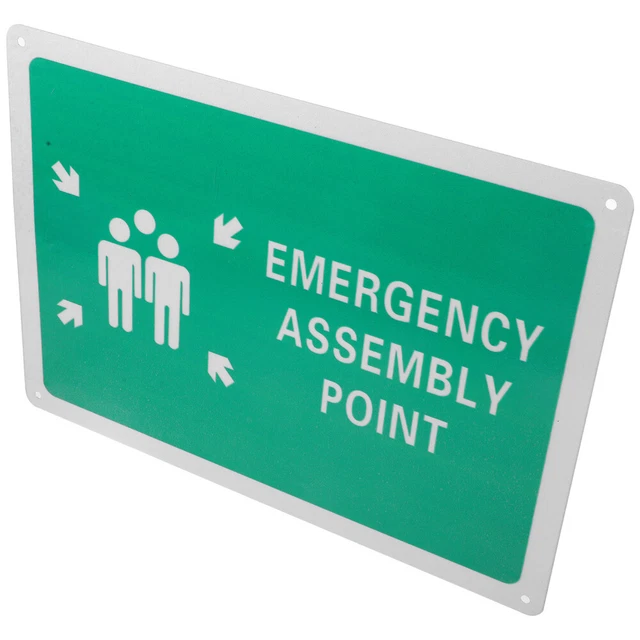 FIRE FIGHTING ASSEMBLY Point Sign Emergency Assembly Sign Safety Point ...