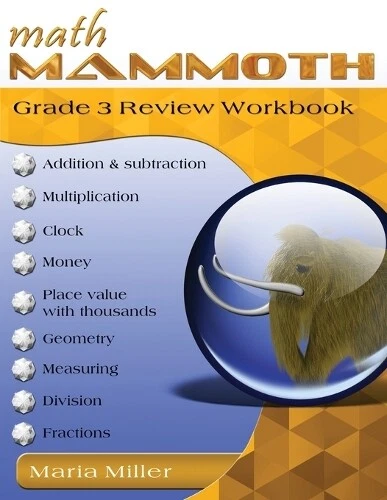 MARIA MILLER MATH Mammoth Grade 3 Review Workbook (Poche) EUR 18,27 ...