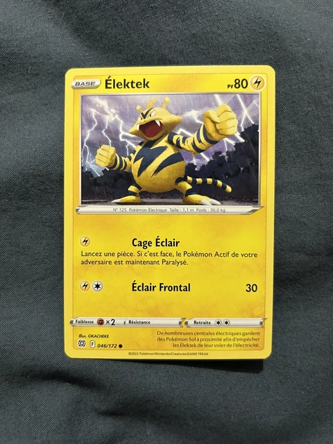 CARTE POKÉMON REVERSE Elektek 046/172 EB09 Stars Etincelantes FR NEUF ...
