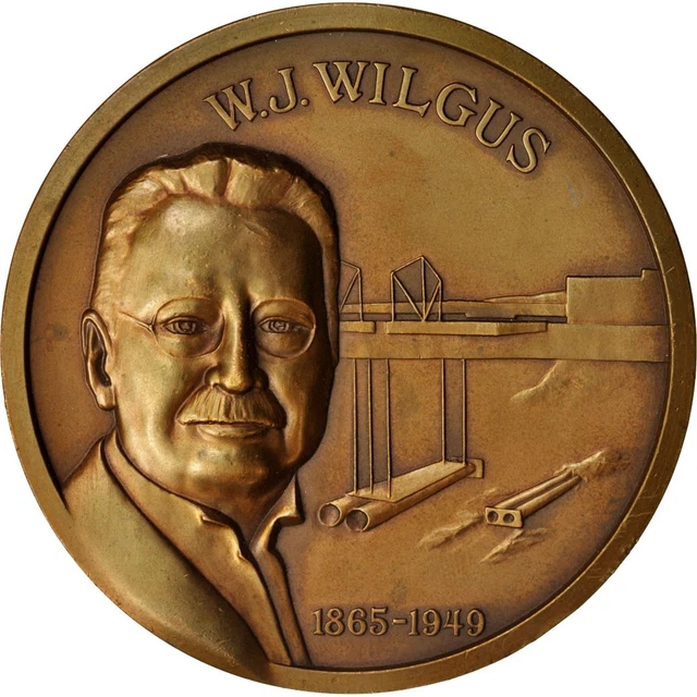 ÉTATS-UNIS, MEDAL, W.J. Wilgus 1865-1949, Railway, 1980, SUP, Bronze ...
