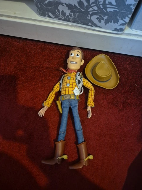DISNEY PIXAR THINKWAY Toy Story Sheriff Woody Pull String 15” £10.00 ...