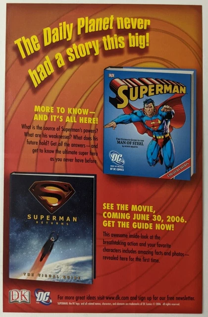 SUPERMAN ULTIMATE GUIDE Returns Print Ad Comic Poster Art PROMO ...