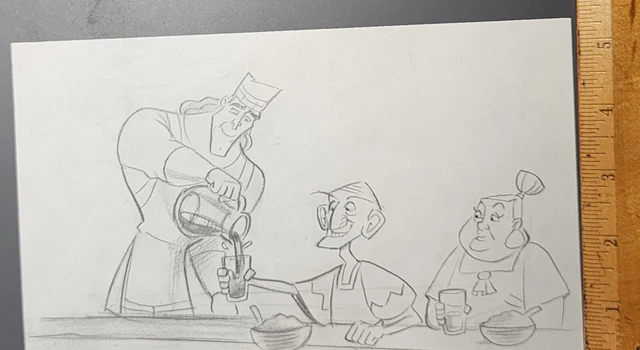 KRONK'S NEW GROOVE Movie Disney Animation Storyboard Drawing Kronk Rudy ...