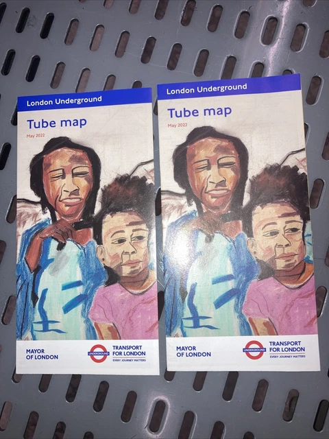 LONDON UNDERGROUND TUBE MAP May 2022 Includes TFL Elizabeth Line ...