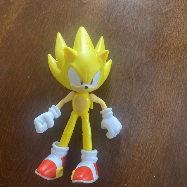 SEGA JAKKS SONIC the Hedgehog SUPER SONIC Yellow 4.5" Inch Action ...