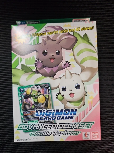 DIGIMON ENGLISH DOUBLE Typhoon Advanced Starter Deck ST-17 Sealed $30. ...