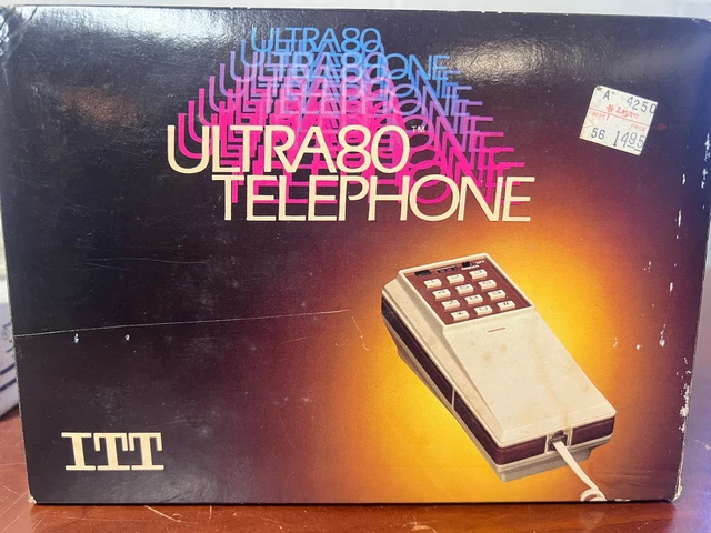 1980 ITT MODEL 1500 tel pulse ULTRA80 Brown Telephone NOS £17.83 ...