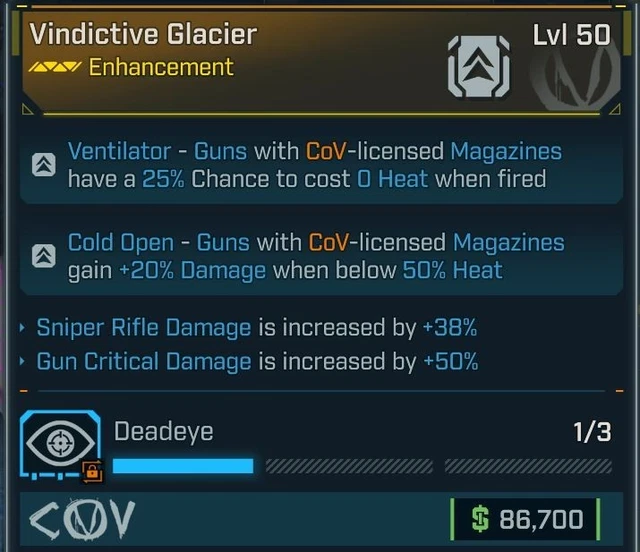 BORDERLANDS 4: GLACIER (LEVEL 50: CoV Enhancement - SNIPER DMG/CRIT DMG ...