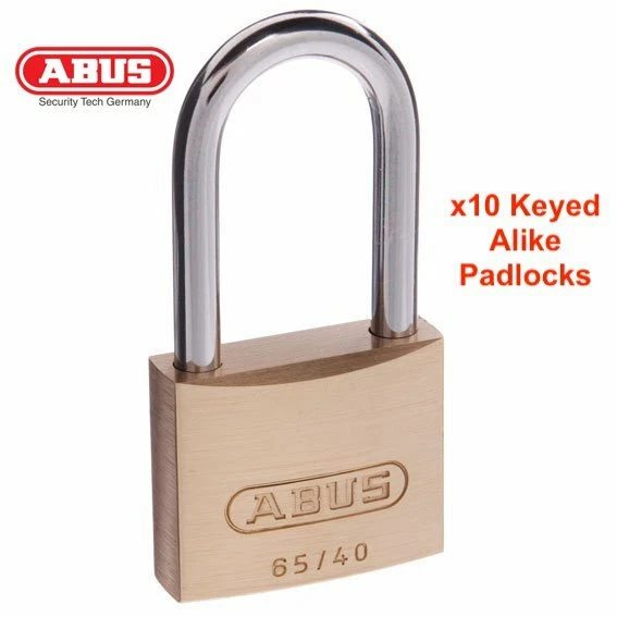 ABUS LOCK KEYED Alike Padlocks-x 10 Abus Padlock-Free Post ...