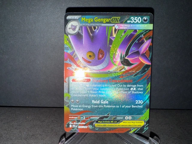 MEGA GENGAR EX 056 2025 Pokemon Phantasmal Flames Double Rare Box Card ...