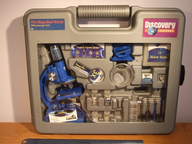 DISCOVERY CHANNEL THE Magnified World Microscope set in Case used £9.99 ...