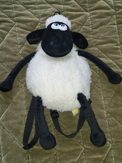 WALLACE AND GROMIT Shaun The Sheep Backpack | 1989 | Zip Up Fluffy Bag ...