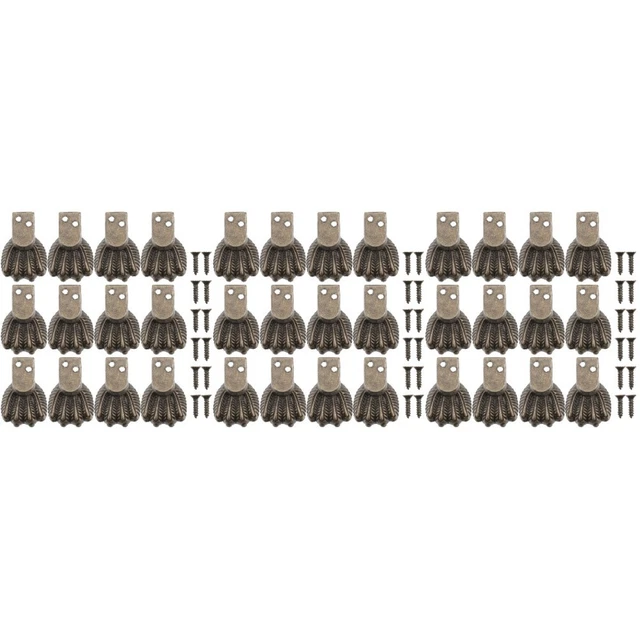 3 COUNT DECORATIVE Box Feet Jewelry Legs Furniture Foot Pad Table ...